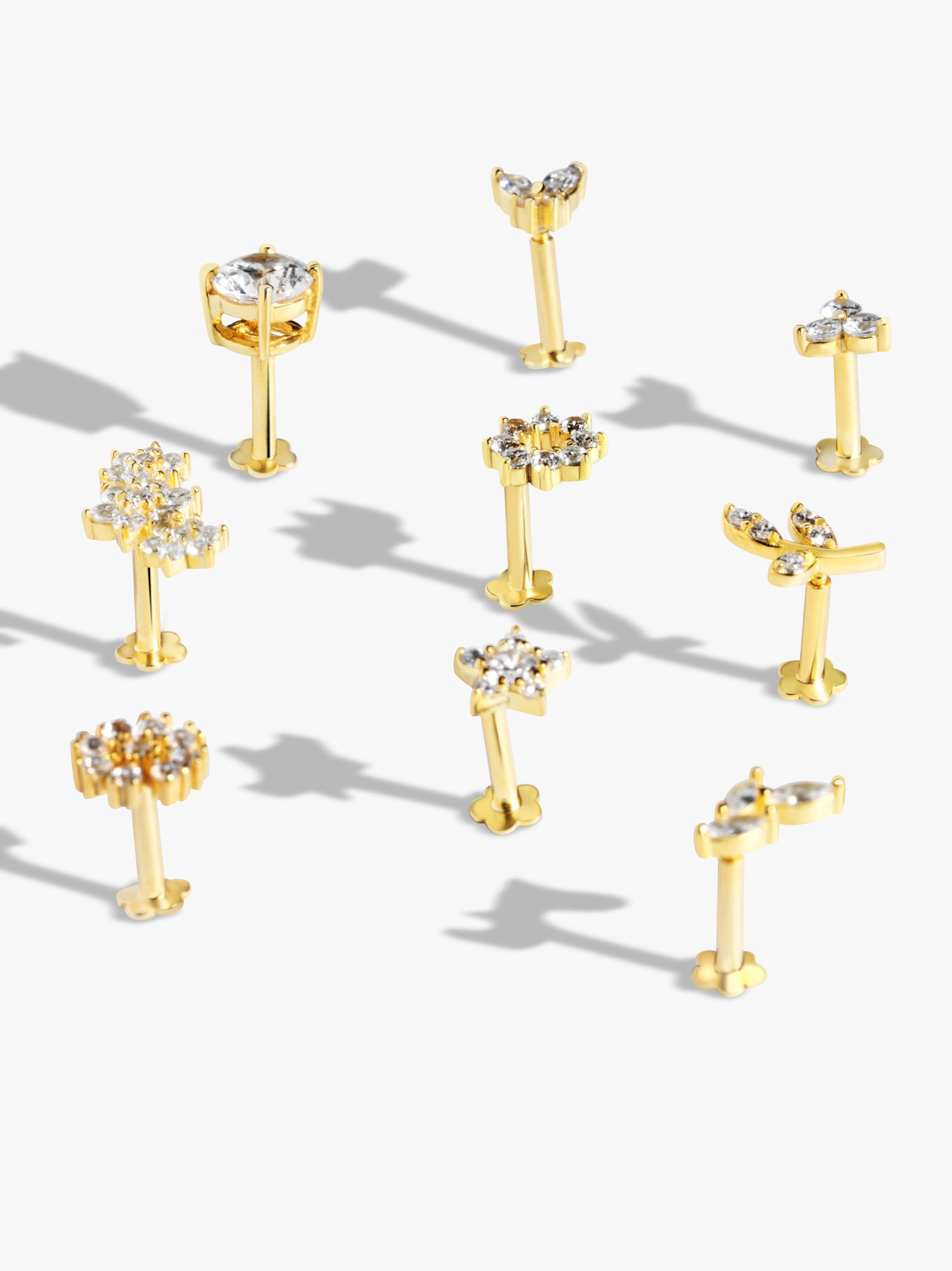 Flat Back Screw Earrings